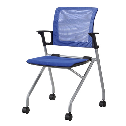 【スマートオフィス】会議イス JMC-2 BL ブルー TOKIO