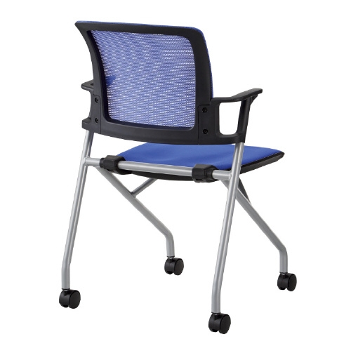 【スマートオフィス】会議イス JMC-2 BL ブルー TOKIO