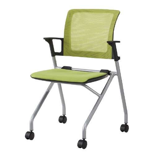 【スマートオフィス】会議イス JMC-2 GR グリーン TOKIO