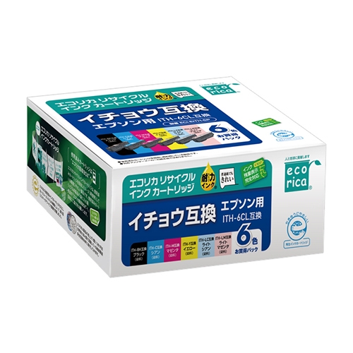 【スマートオフィス】リサイクルインク ITH-6CL対応 ECI-EITH-6P エコリカ
