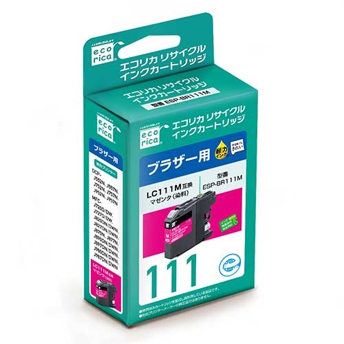 【スマートオフィス】リサイクルインク ESP-BR111M マゼンタ エコリカ
