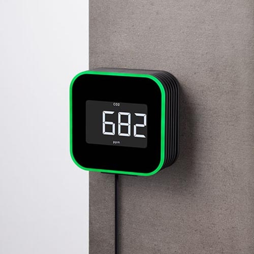 【スマートオフィス】換気を促すCO2モニタ－ CD20クロ キングジム