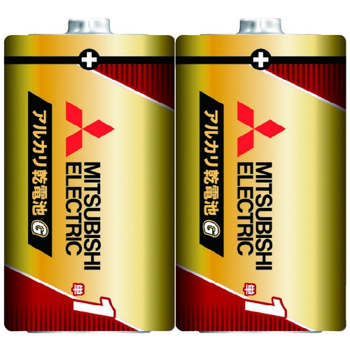 【スマートオフィス】三菱電機アルカリ乾電池単1形 2本 三菱電機