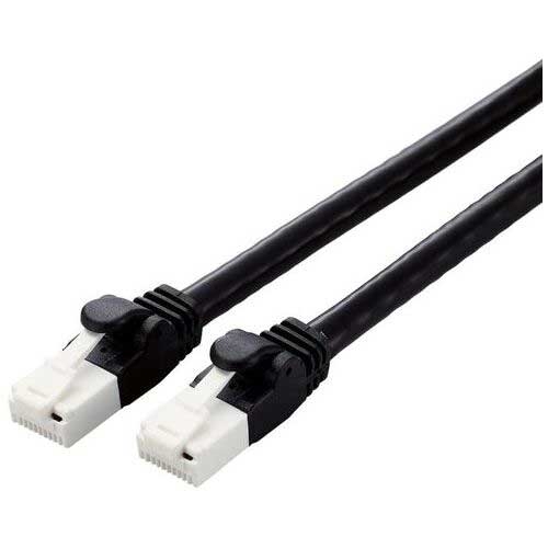 【スマートオフィス】LANケーブルCat6A 1m 黒 LD-GPAT/BK1/RS エレコム