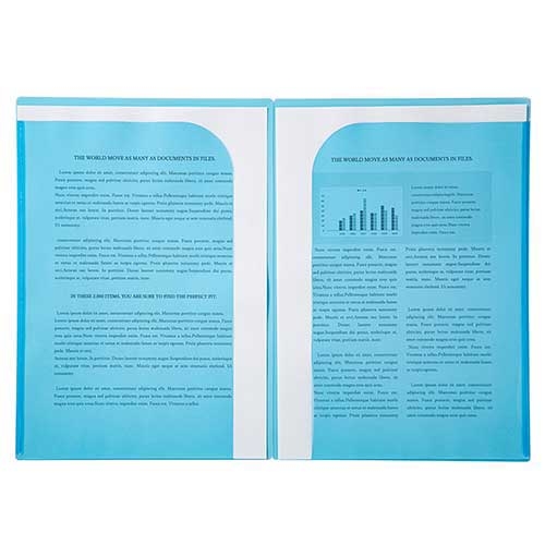 【スマートオフィス】見開きホルダーA4 2P NV FL-190MH プラス