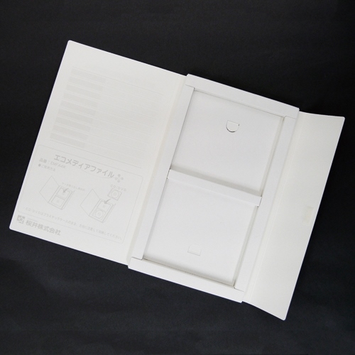 【スマートオフィス】エコメディアファイルA4白（5冊） EMFA4W 桜井