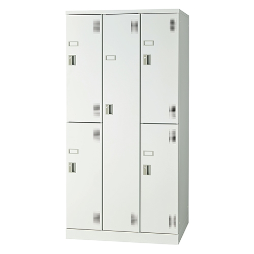 【スマートオフィス】組立式ロッカー NAL-SH5C 変則5扉 中 IVY
