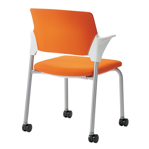 【スマートオフィス】会議イス CM551-MYC オレンジ SANKEI
