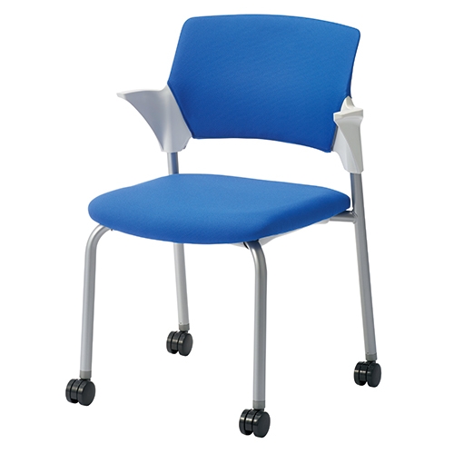 【スマートオフィス】会議イス CM551-MYC ブルー SANKEI