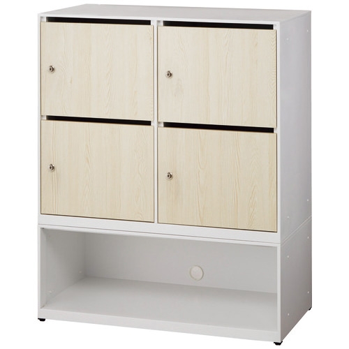 【スマートオフィス】ロッカー用オープンラック 719957 ホワイト スマイル