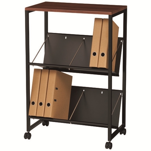 【スマートオフィス】☆ファイルワゴン YS-K29 天板付き2段 BK 林製作所