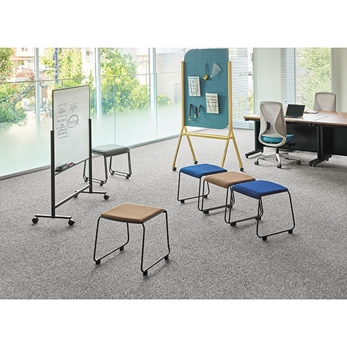 【スマートオフィス】多目的スツール SFS-430F(DBL)ダークブルー KOEKI