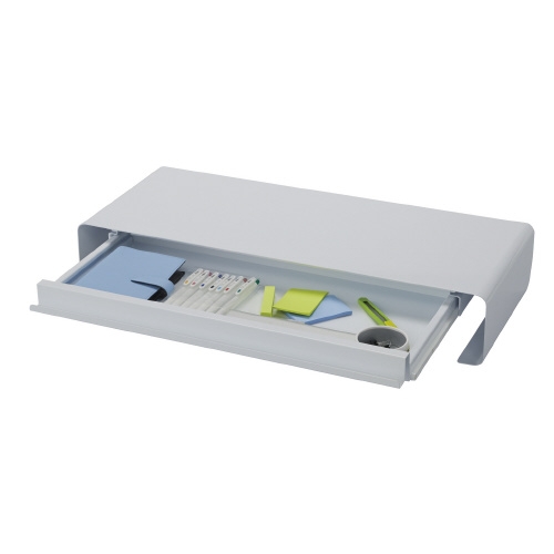 【スマートオフィス】モニタスタンド引出付 MHD-100-W ホワイト エヌケイ